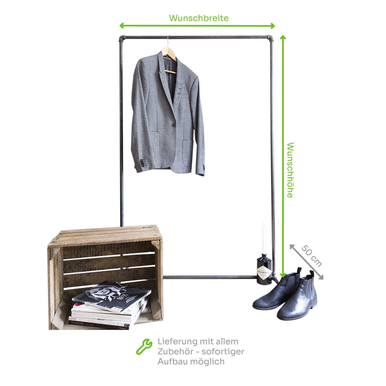 Garderobenstange SIMPLE STAND · geschweisst & pulverbeschichtet